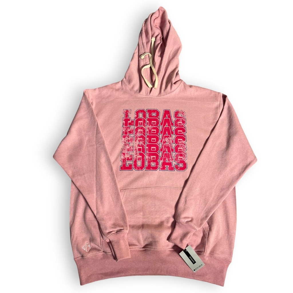 Sudadera felpa LOBAS UADEC en color rosa claro